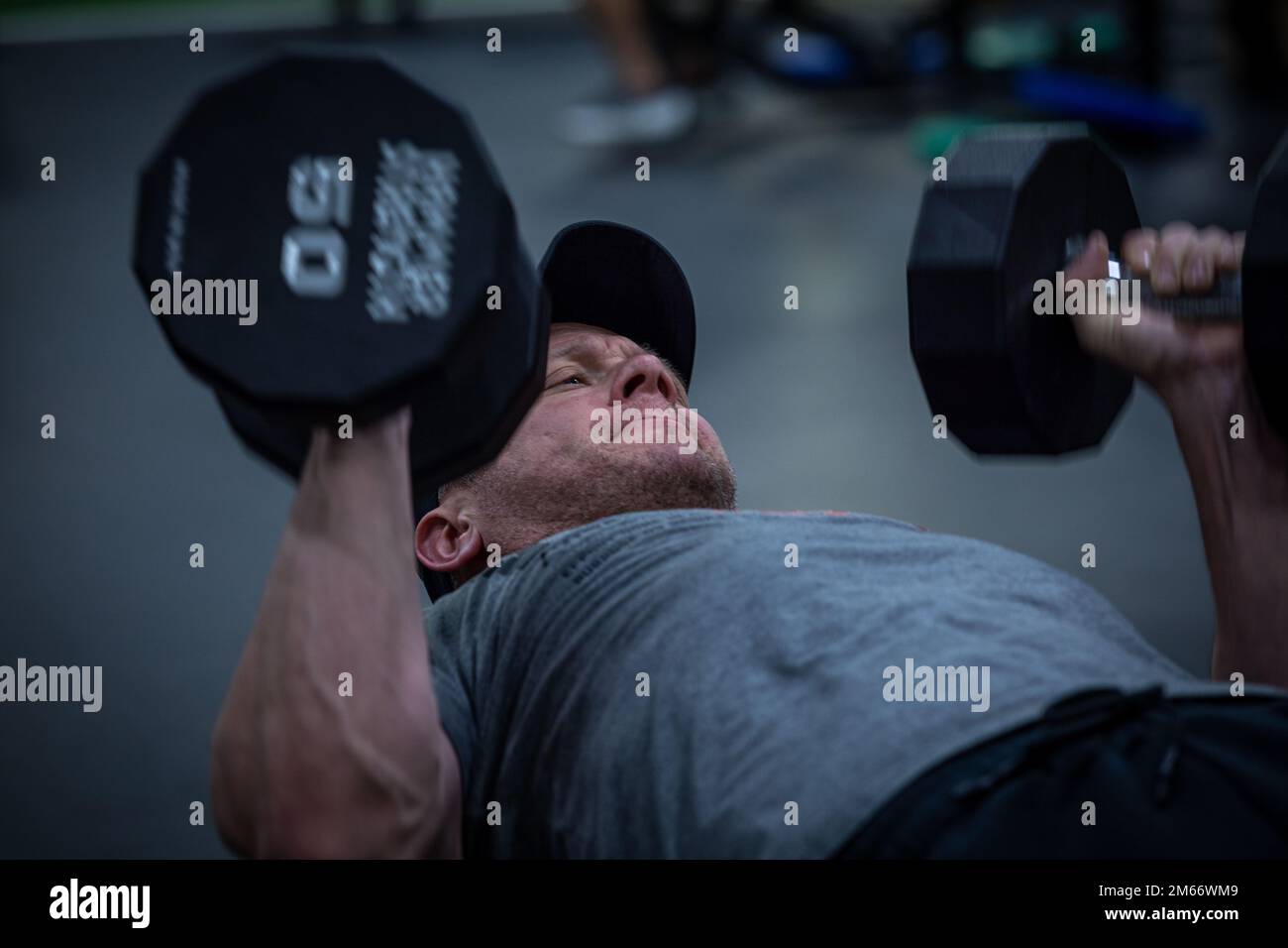 Retired U.S. Sgt. 1st Class Josh Olsen, Team U.S., benches at ...