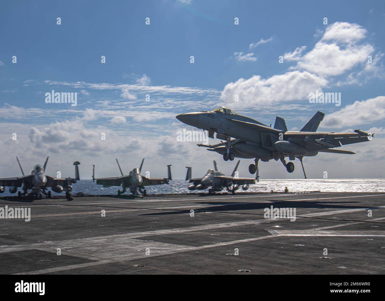 230102-N-MH015-1190 PHILIPPINE SEA (Jan. 2, 2023) An F/A-18E Super Hornet from the “Kestrels” of ...