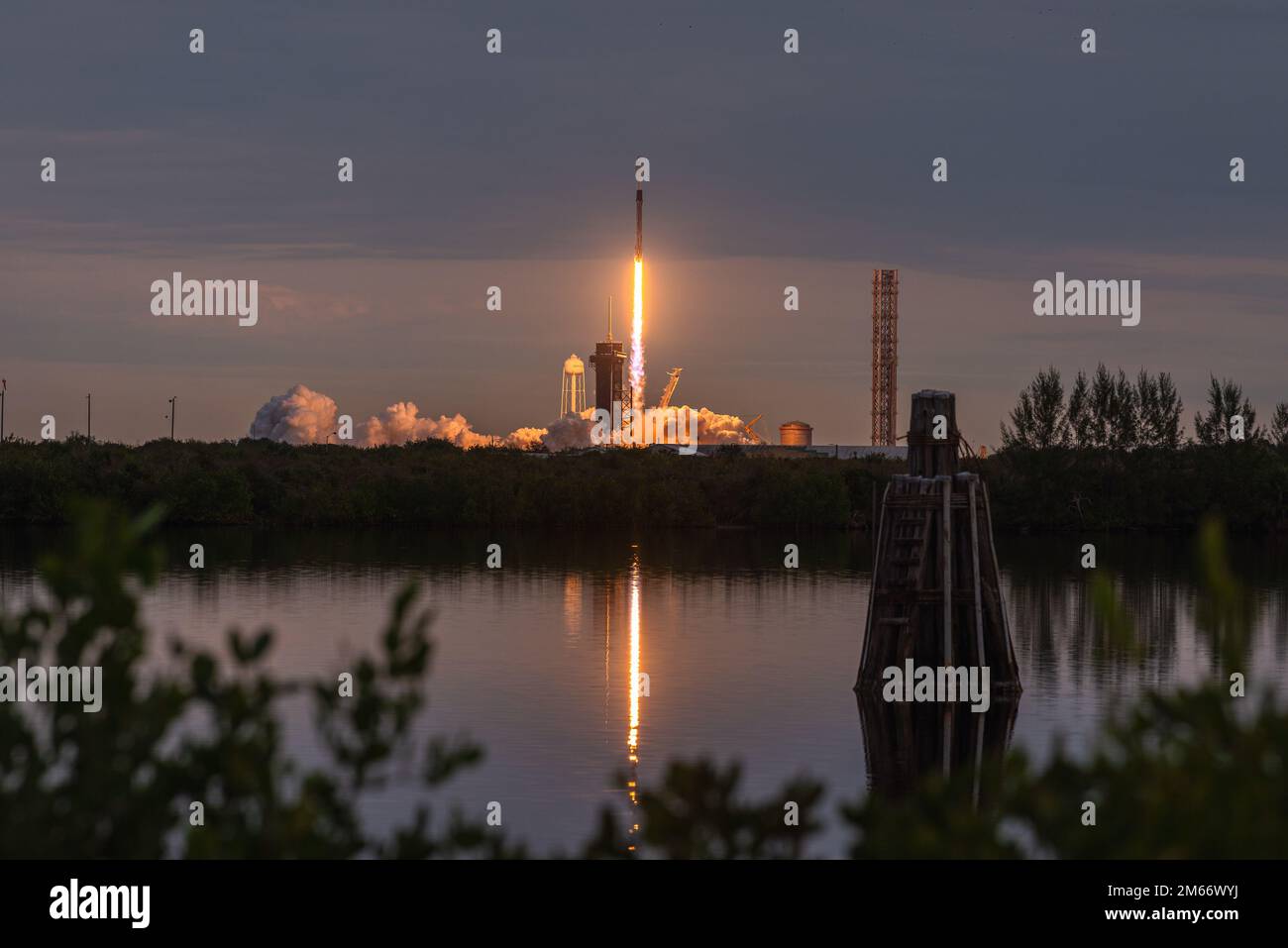 A Falcon 9 rocket carrying Starlink 4-37 payload launches from Space ...