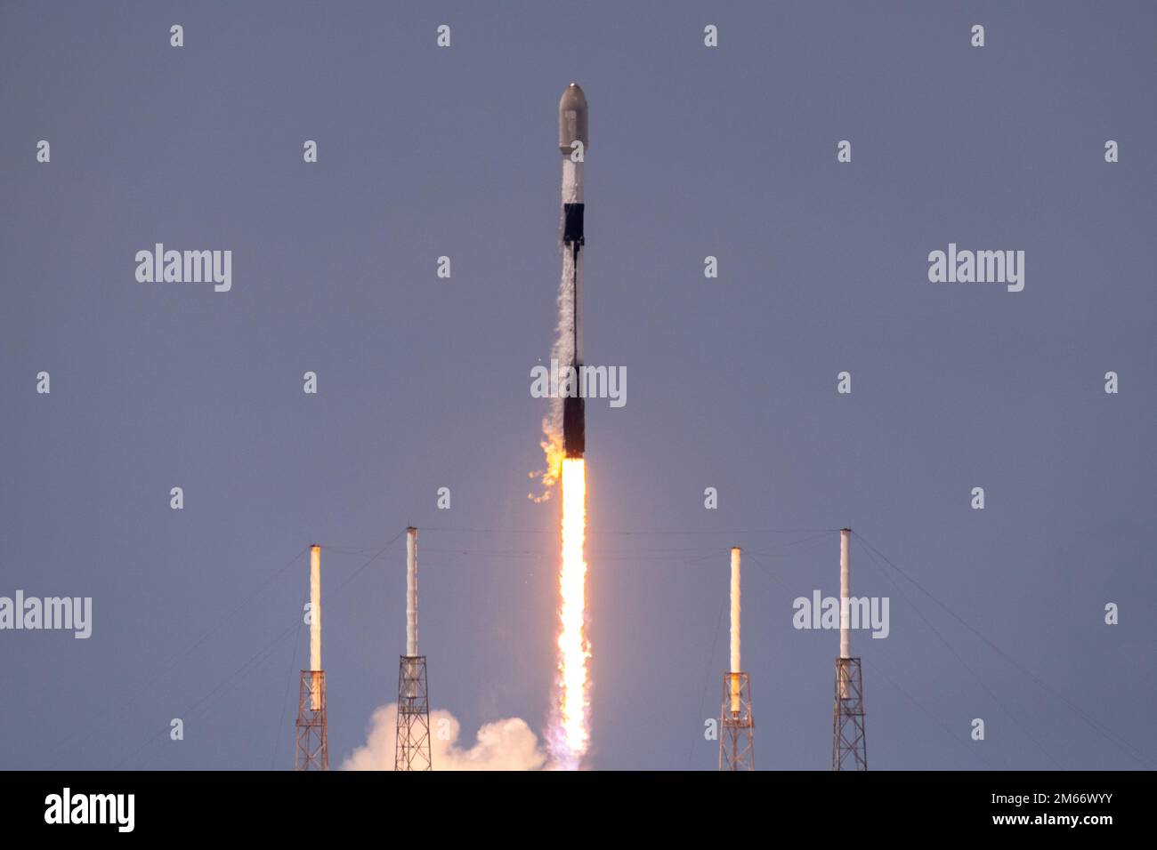 A Falcon 9 rocket launches the Transporter 5 mission from Space Launch ...