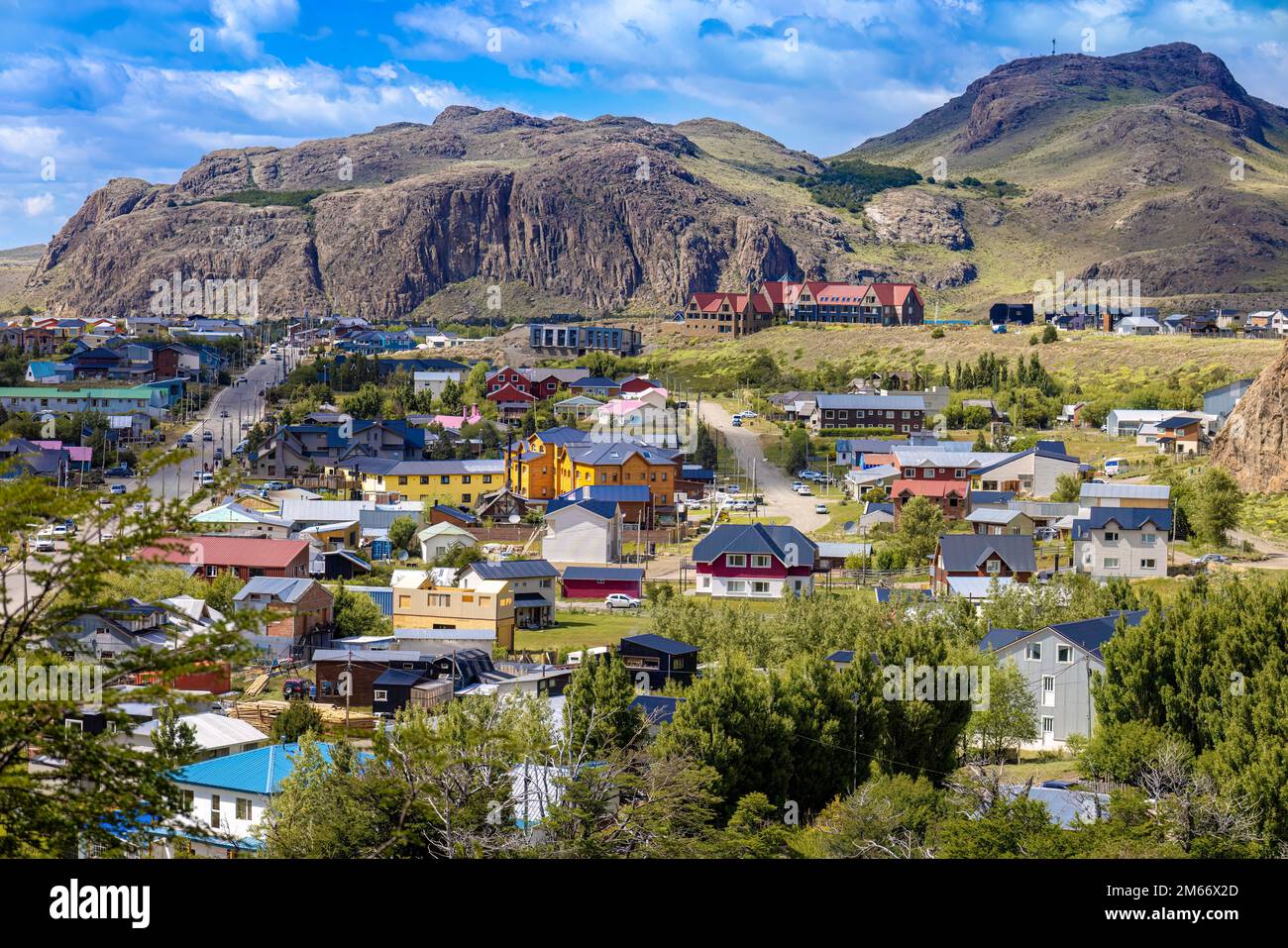 Argentina, Patagonia, El Chalten village in Glaciares National Park, a ...