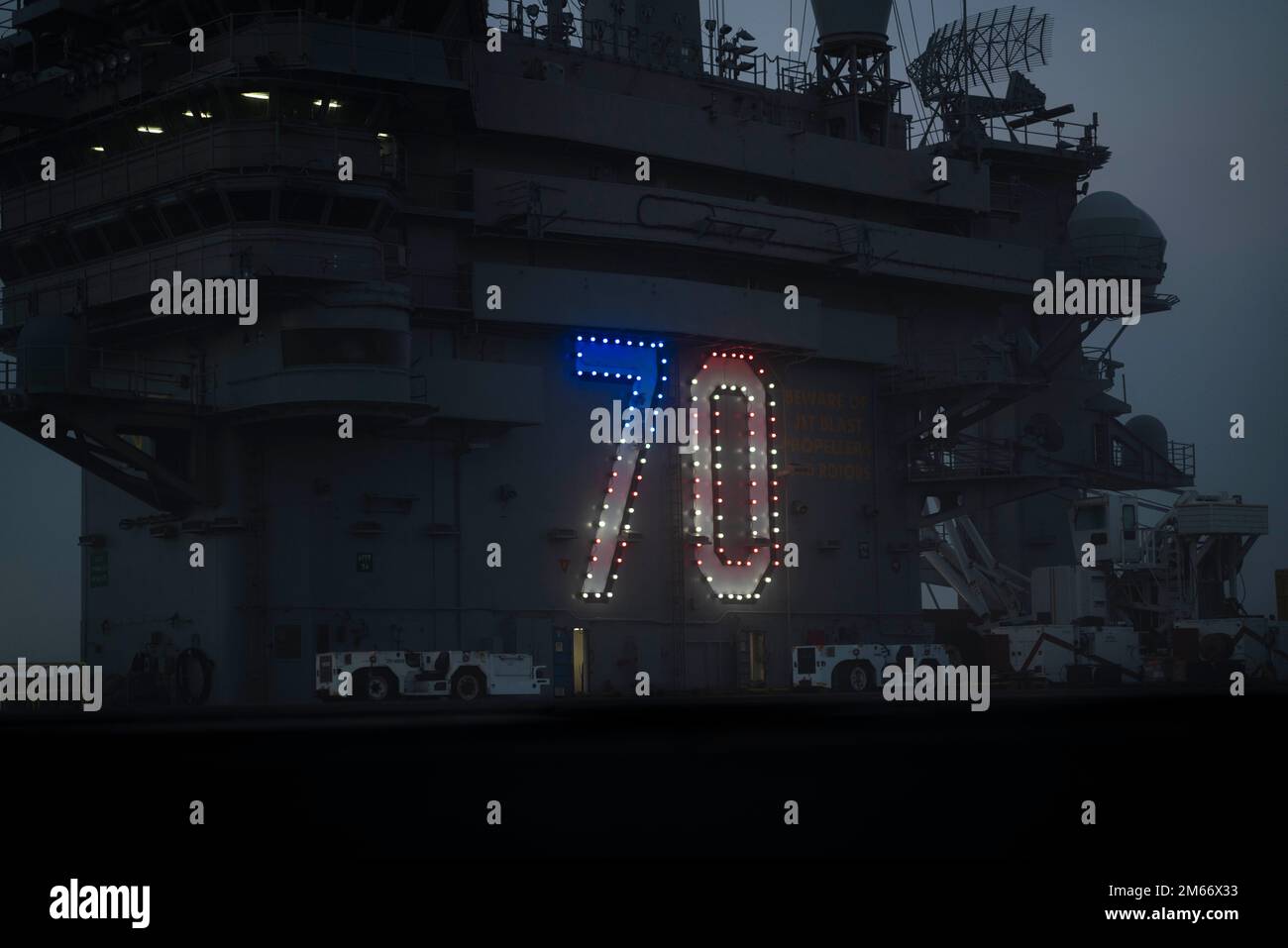 221119-N-SY303-1002 SAN DIEGO (Nov. 19, 2022) The hull number lights ...