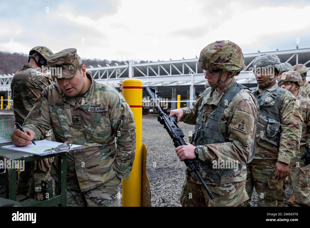 U.S. Army Spc. Katherine Platt, an internment/resettlement specialist ...