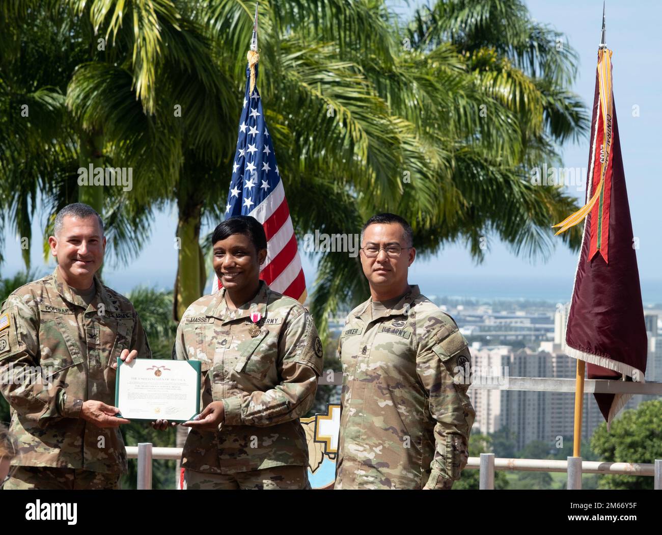 Staff Sgt. Letarsha Massey receives Meritorious Service Medal. (from ...