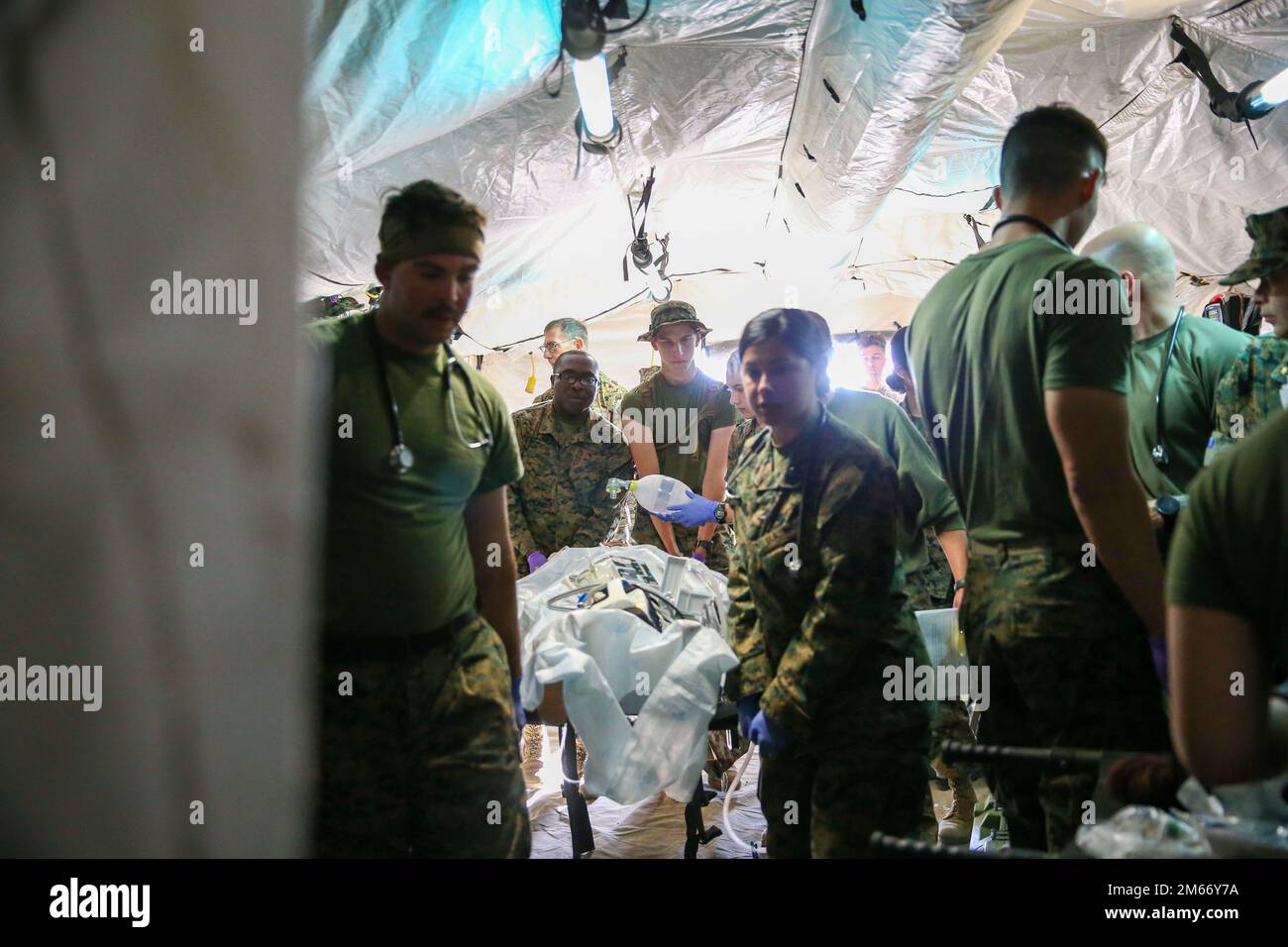 U.S. Sailors with 1st Medical Battalion, 1st Marine Logistics Group, I ...