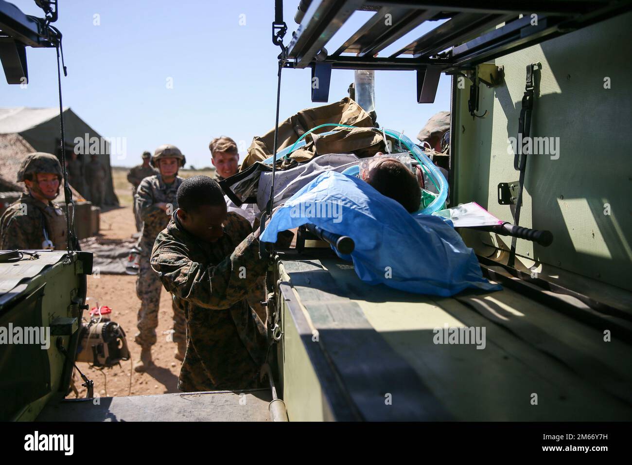 U.S. Sailors with 1st Medical Battalion, 1st Marine Logistics Group, I ...