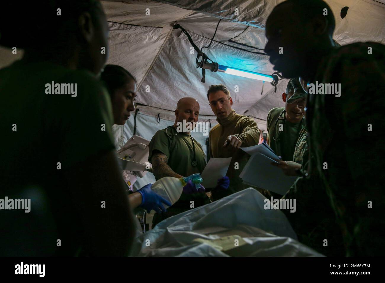 U.S. Sailors with 1st Medical Battalion, 1st Marine Logistics Group, I ...