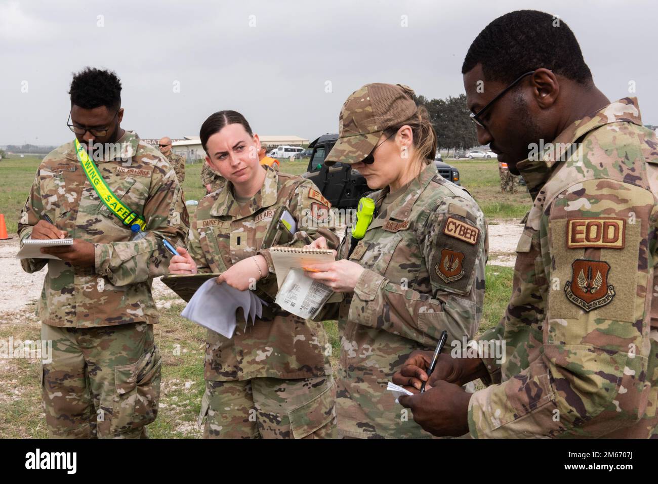 Subject matter experts from various units share information during a ...