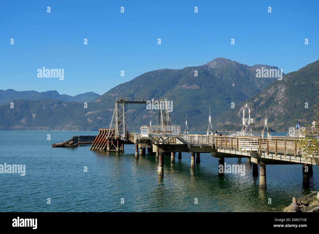 Porteau Cove, with tourist pier and marine park. Near Squamish BC ...