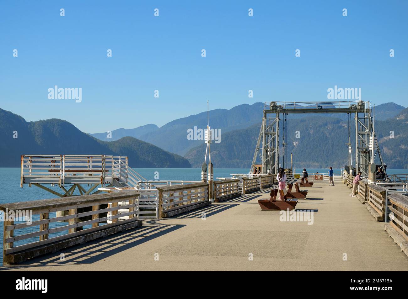 Porteau Cove, with tourist pier and marine park. Near Squamish BC ...