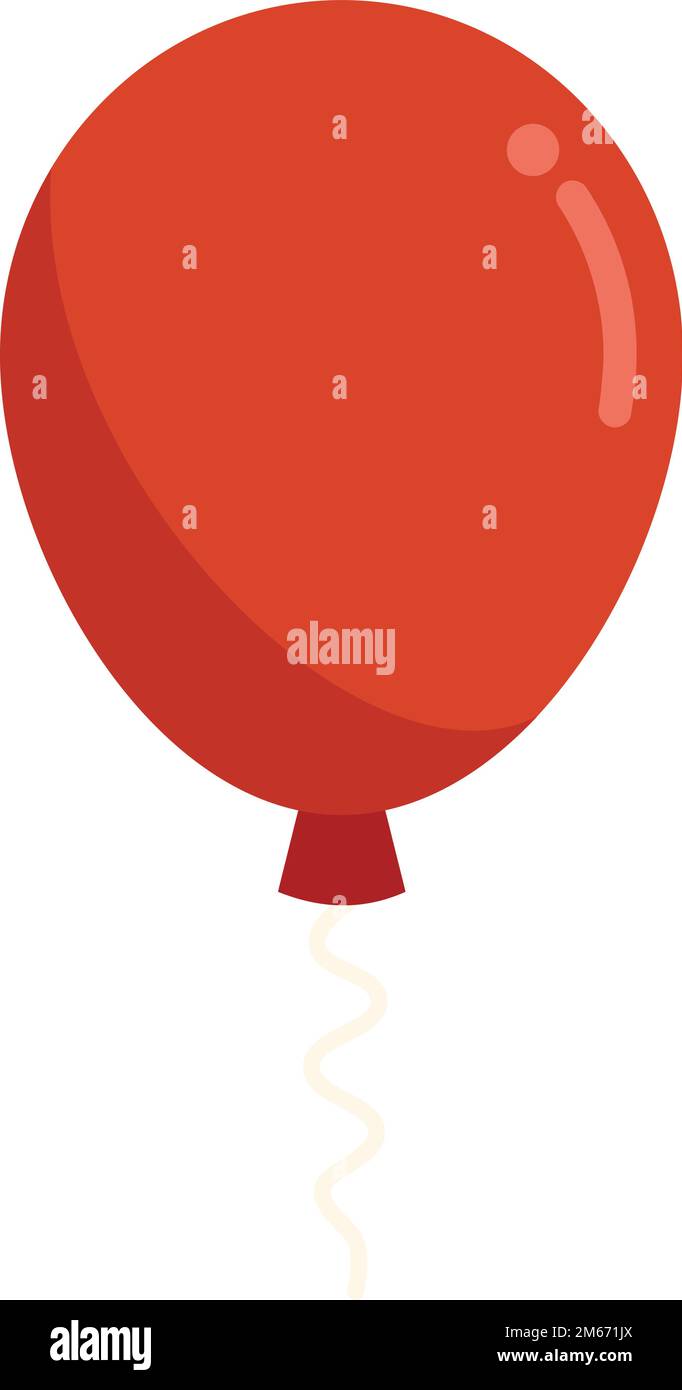 Surprise balloon icon flat vector. Gift present. Wow effect isolated ...