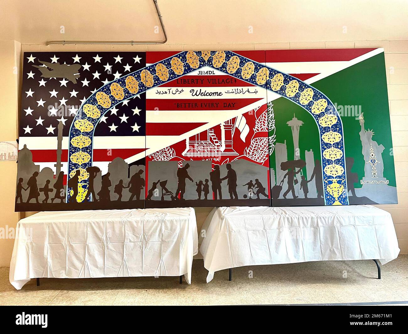 A mural painted by U.S. Air Force Tech. Sgt. Kaitlyn Barone ...