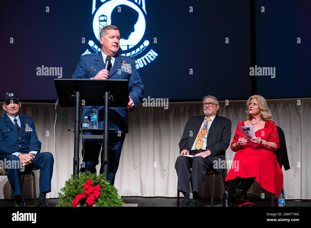 U.S. Air Force Col. John Cluck, commander of the 139th Airlift Wing ...