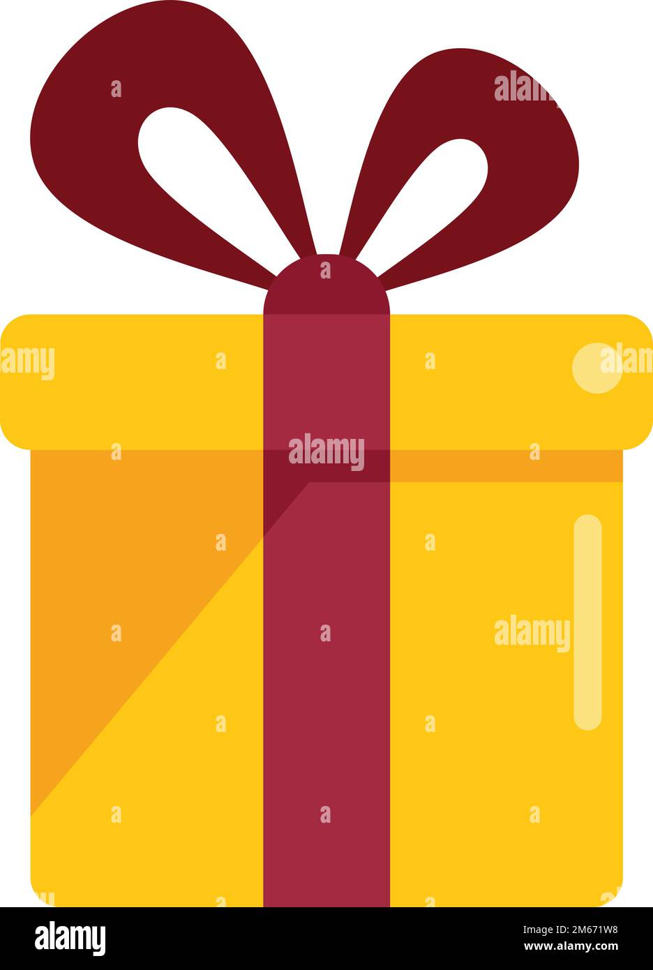 Prize gift box icon flat vector. Person package. Open present isolated ...