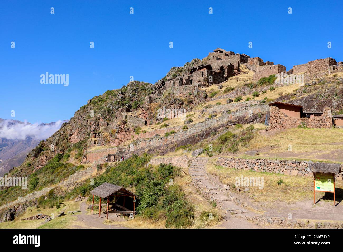 Nice view of the Pisac ruins in Cusco. Peru Stock Photo - Alamy