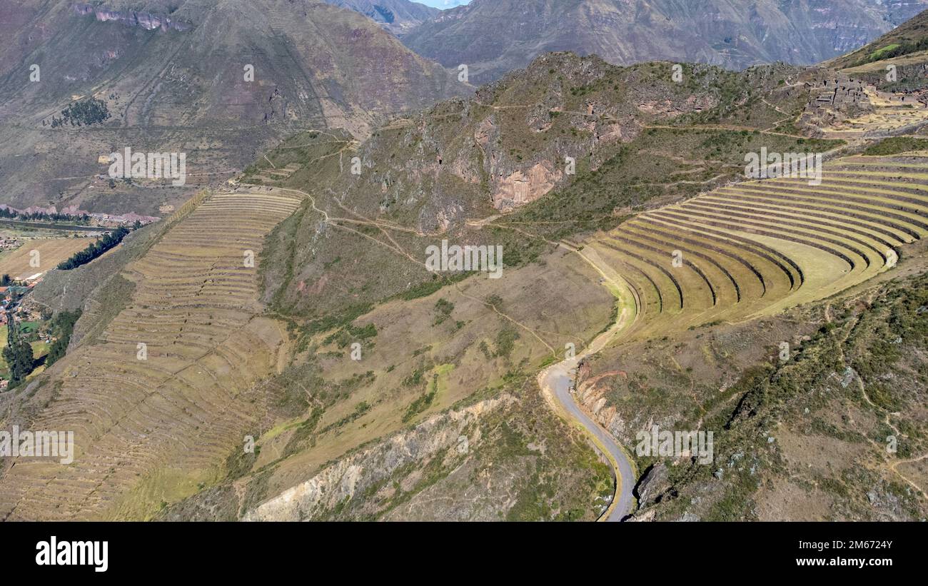 Nice view of the Pisac ruins in Cusco. Peru Stock Photo - Alamy