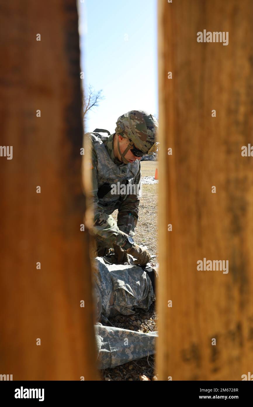 Sgt. Nathanial Hersil, a Soldier with Battery B, 1st Battalion, 120th ...