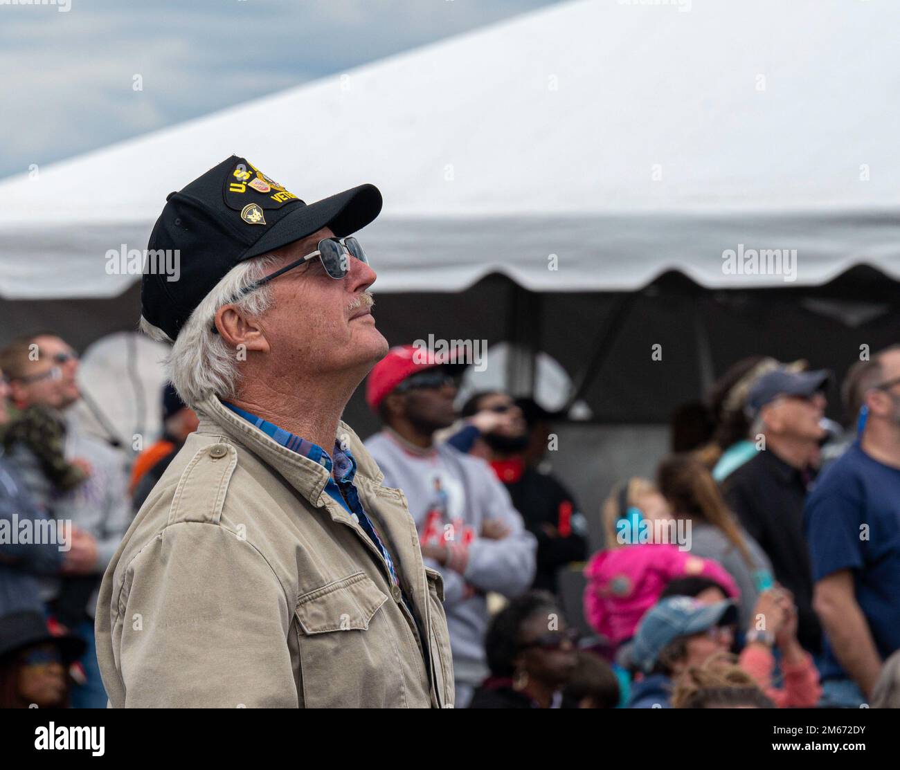 A spectator enjoys the Edge 540 performance at the Titans of Flight Air ...