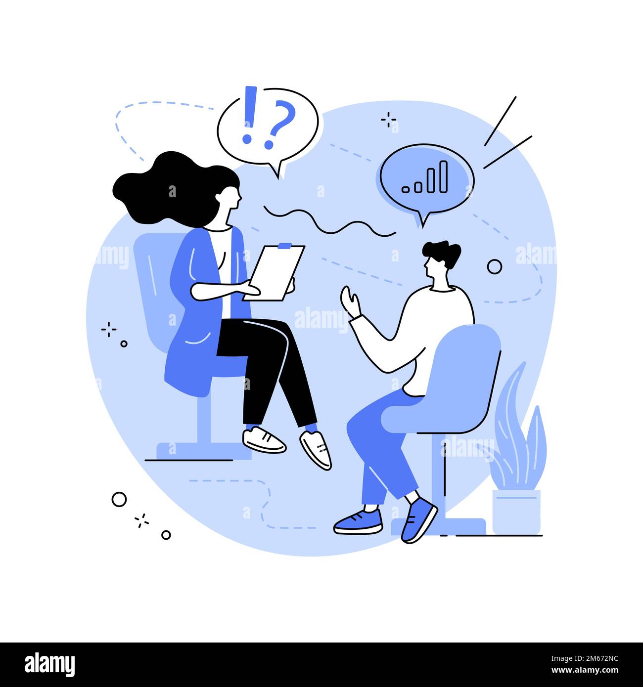 Job interview abstract concept vector illustration. Employment process ...