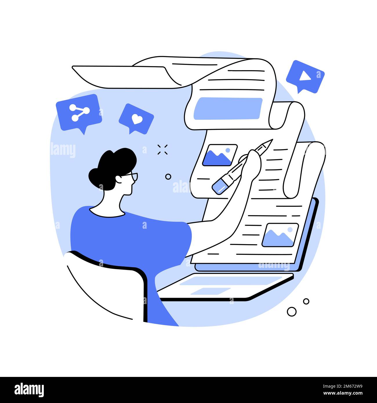 Content marketing abstract concept vector illustration. SEO ...