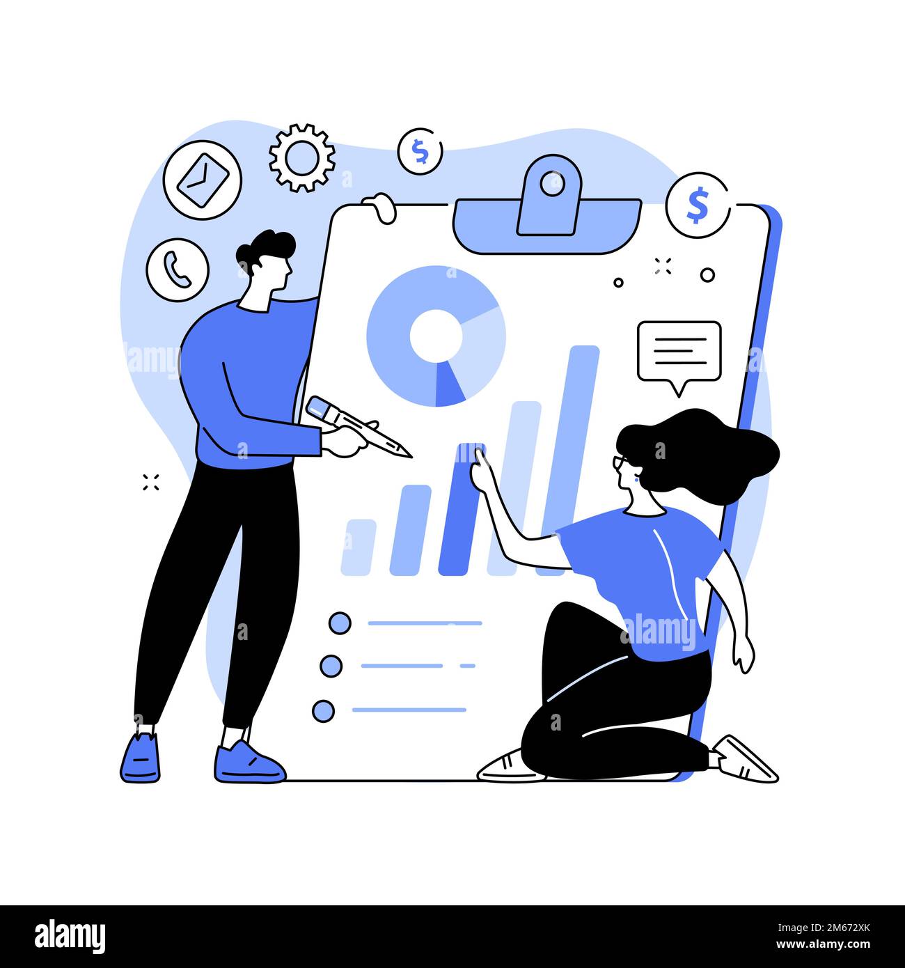 Business strategy abstract concept vector illustration. Business goals ...