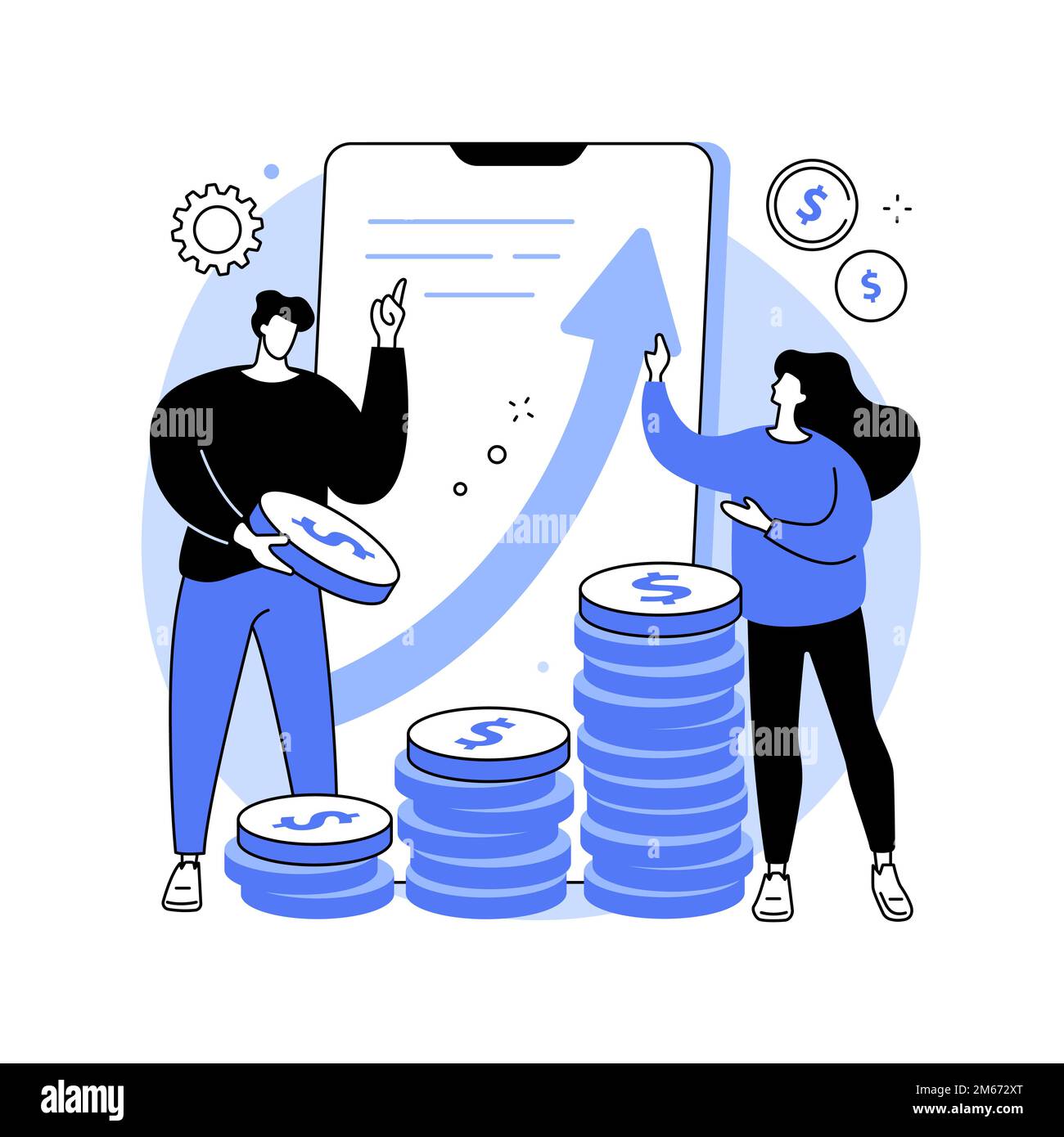 Investment abstract concept vector illustration. Investment benefit, financial adviser, stock ...