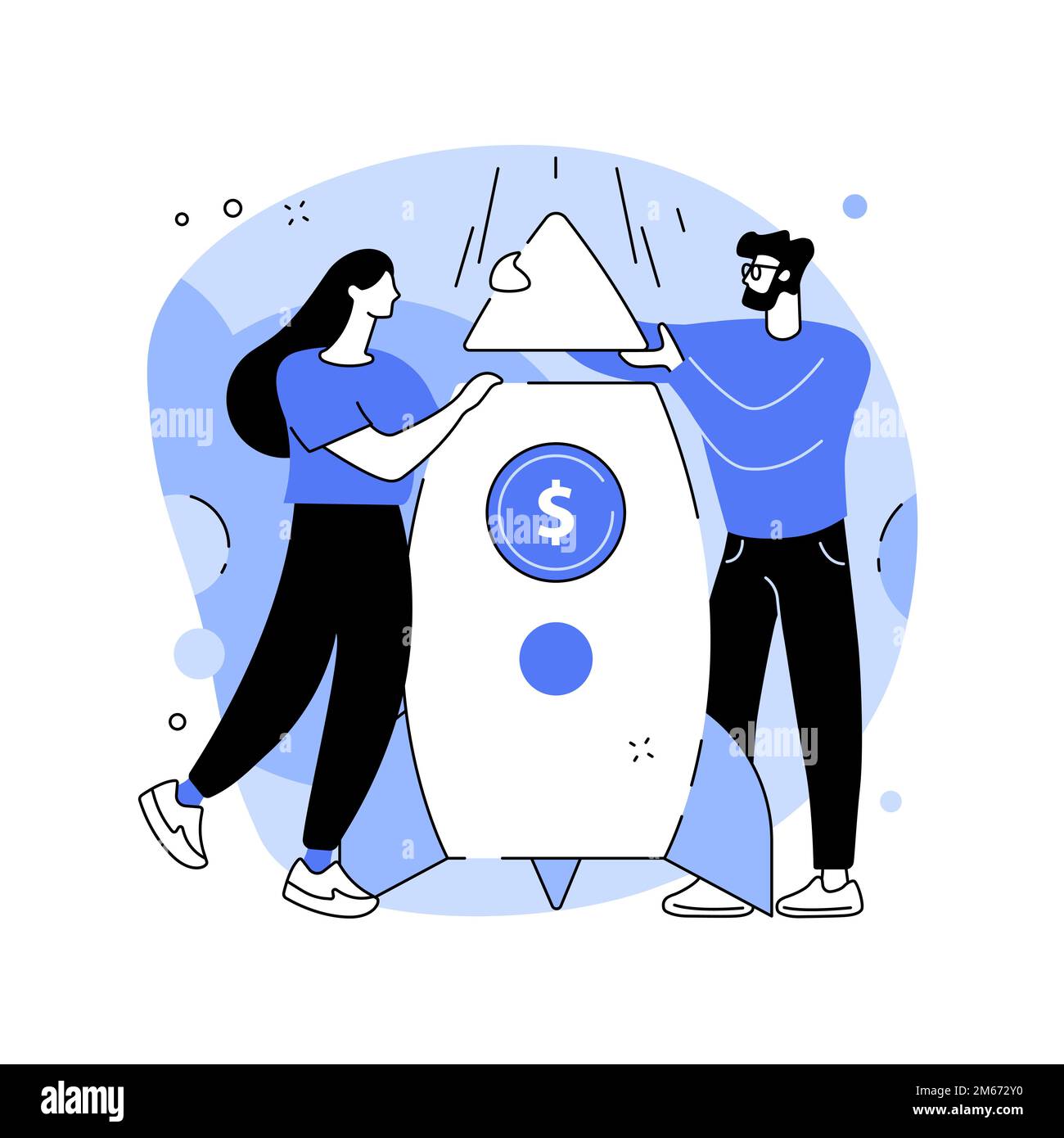 StartUp abstract concept vector illustration. Startup launch, entrepreneurship, new business ...