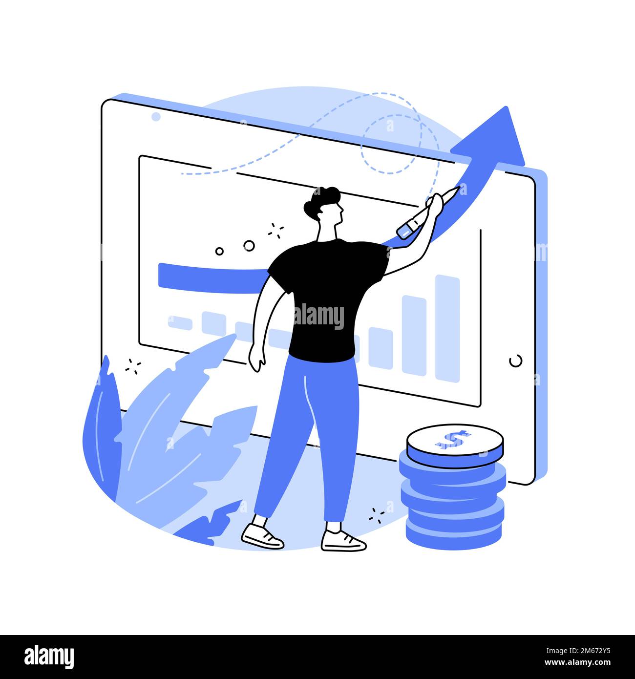Business growth abstract concept vector illustration. Sustainable development, business strategy ...