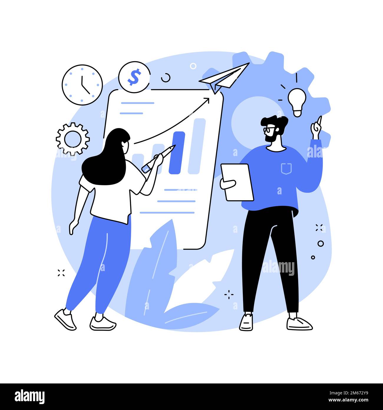 Business idea abstract concept vector illustration. Business plan ...