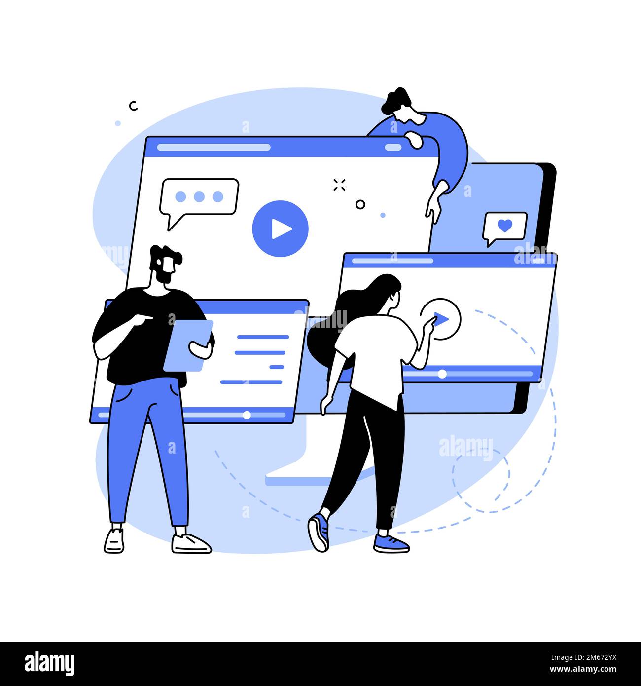 Video content marketing abstract concept vector illustration. Video ...