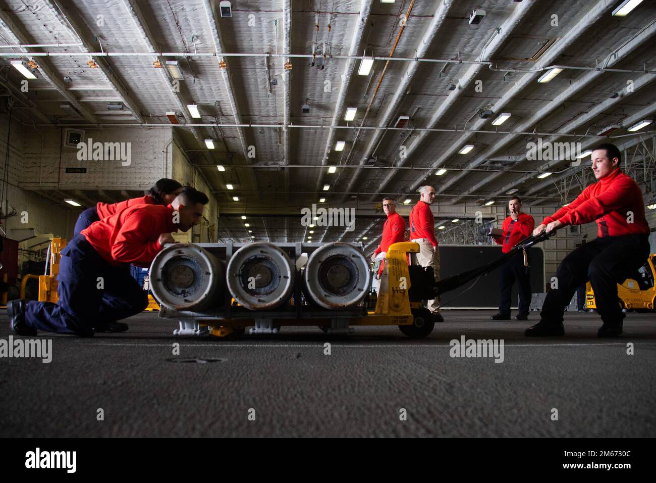 Sailors assigned to USS Gerald R. Ford’s (CVN 78) weapons department ...