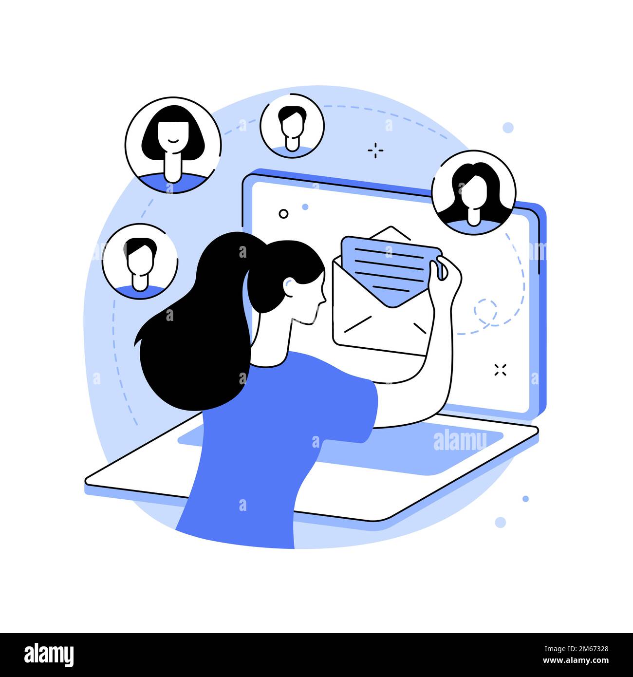 Automated email marketing line Stock Vector Images - Alamy