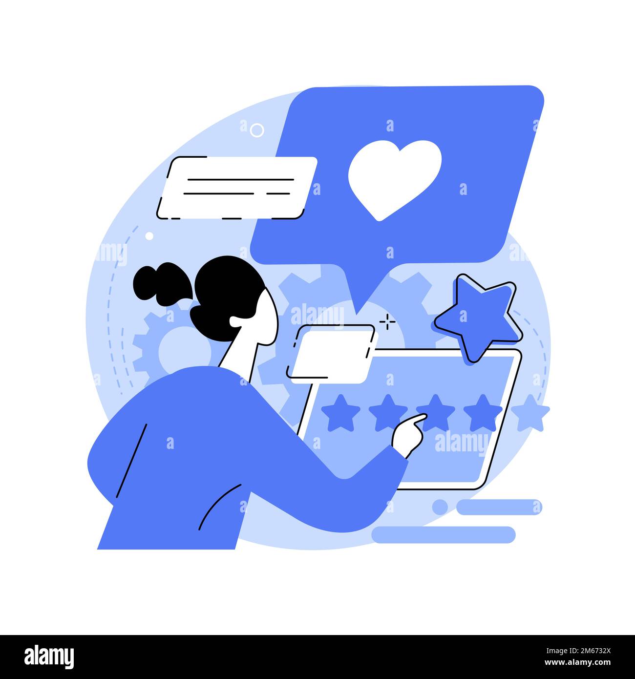 Customer feedback abstract concept vector illustration. Consumer rating ...