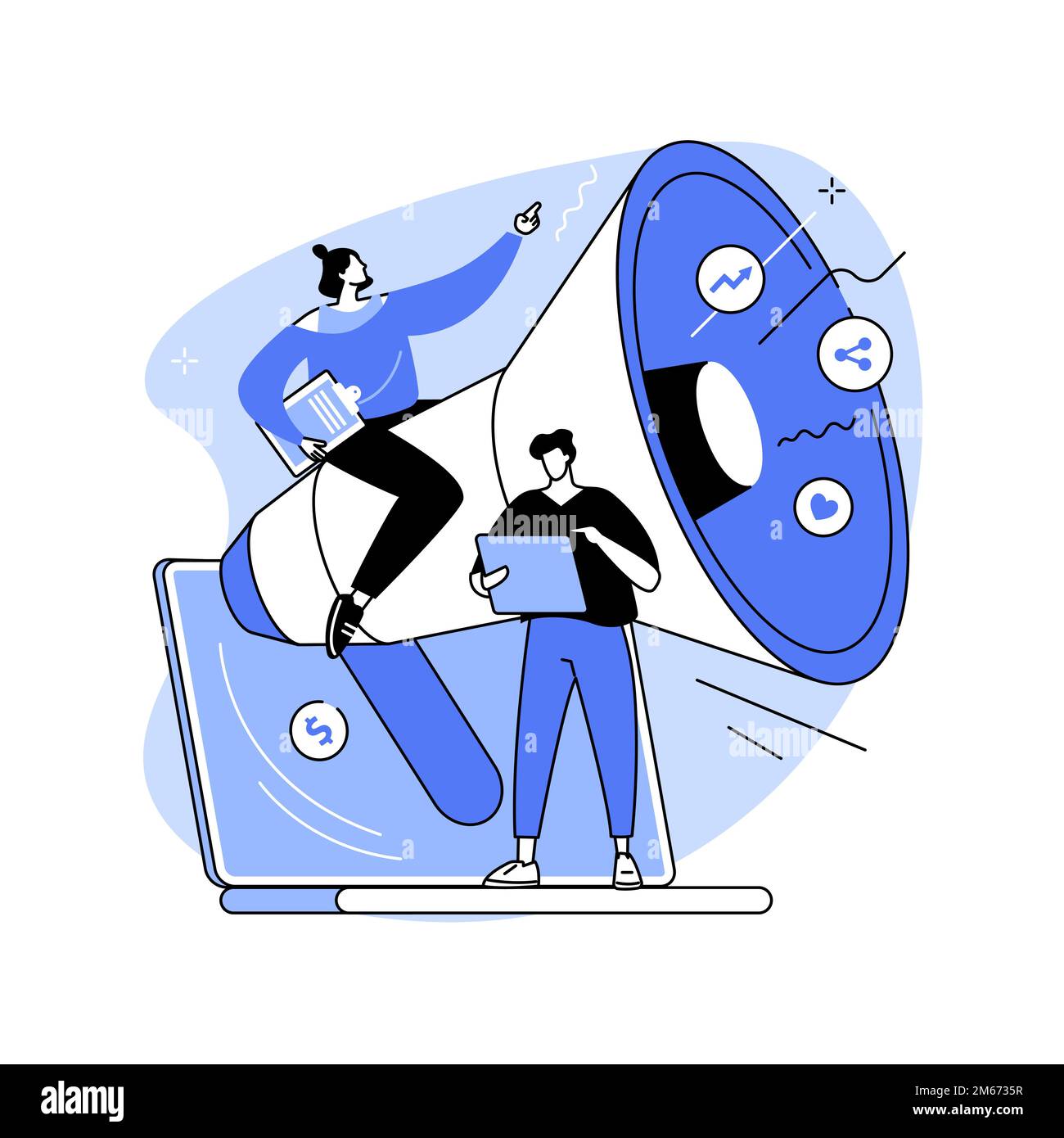 Advertising abstract concept vector illustration. Ad, billboard ...