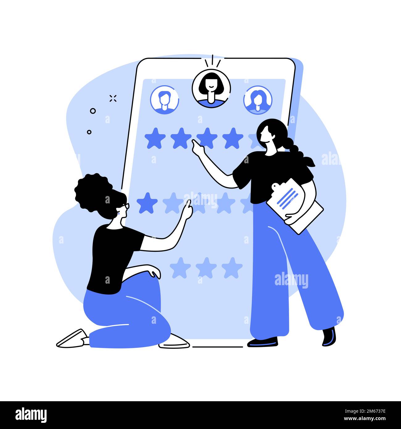 Employee assessment abstract concept vector illustration. Employee ...