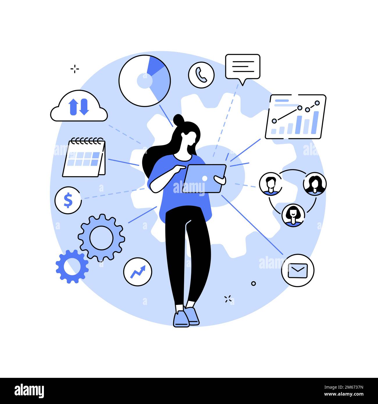 Business intelligence abstract concept vector illustration. BI systems, performance tools and ...