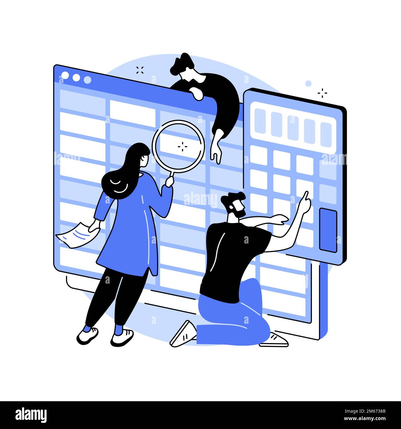 Accounting abstract concept vector illustration. Accounting firm, financial information ...