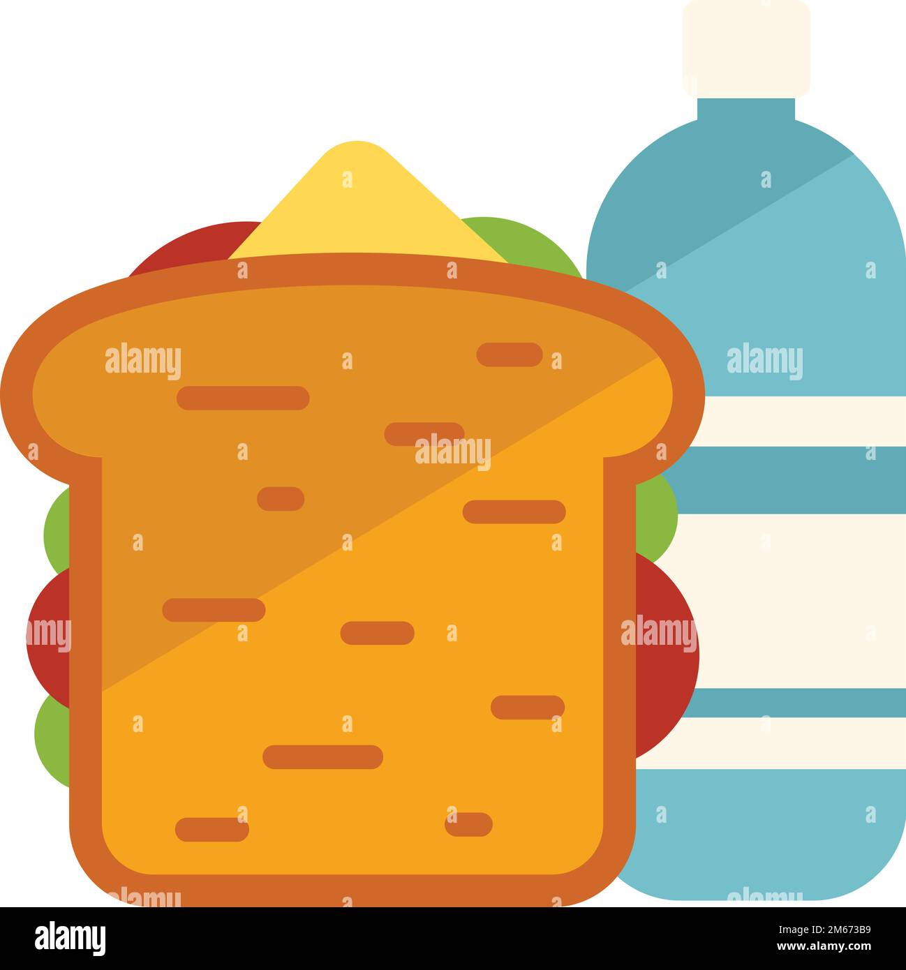 Home school lunch icon flat vector. Dinner food. Meal breakfast ...