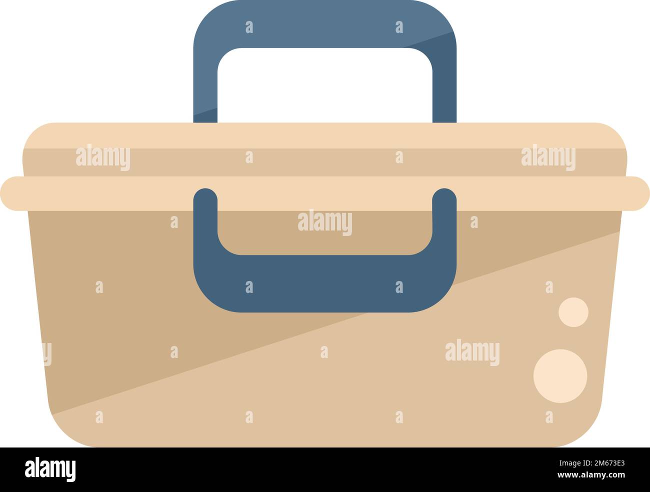 Plastic lunch box icon flat vector. School meal. Fruit bag isolated ...