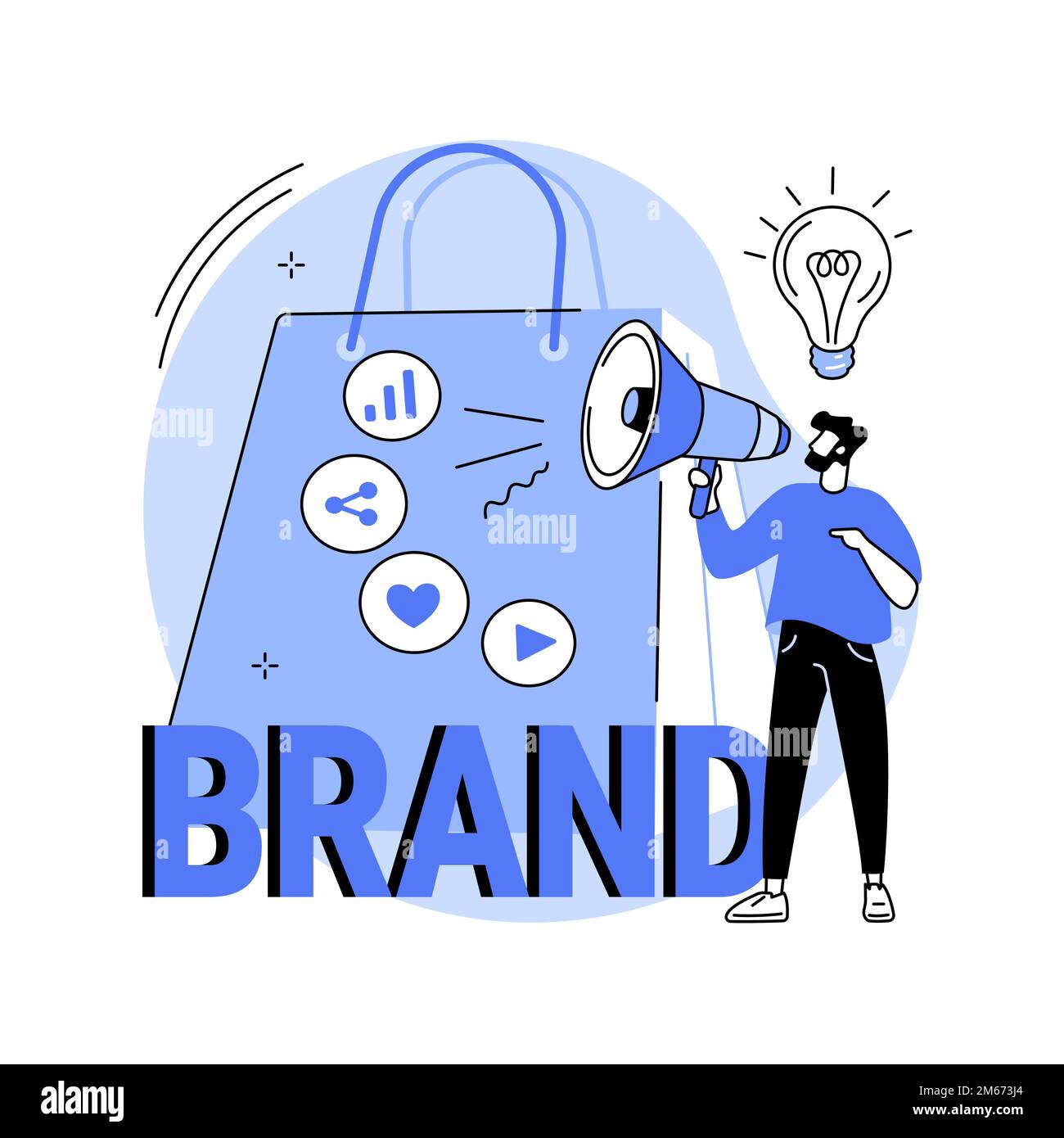 Brand awareness abstract concept vector illustration. Advertising ...