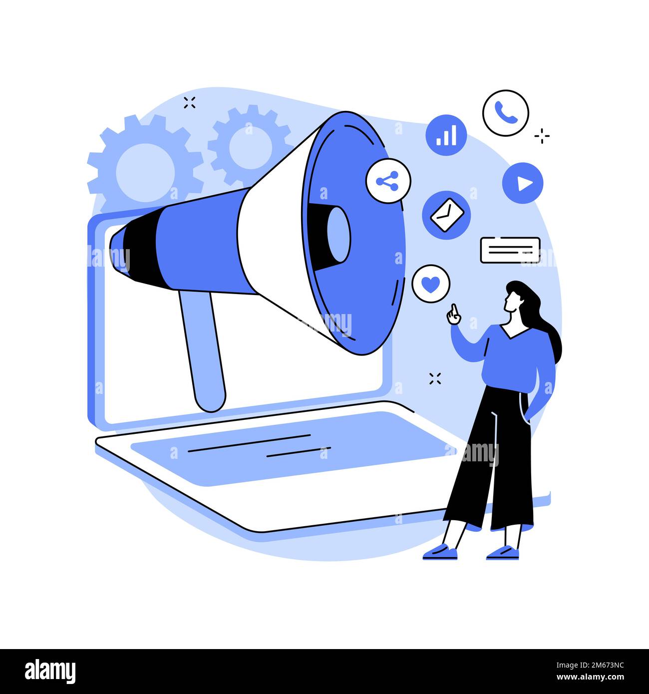 Online marketing abstract concept vector illustration. Digital ...