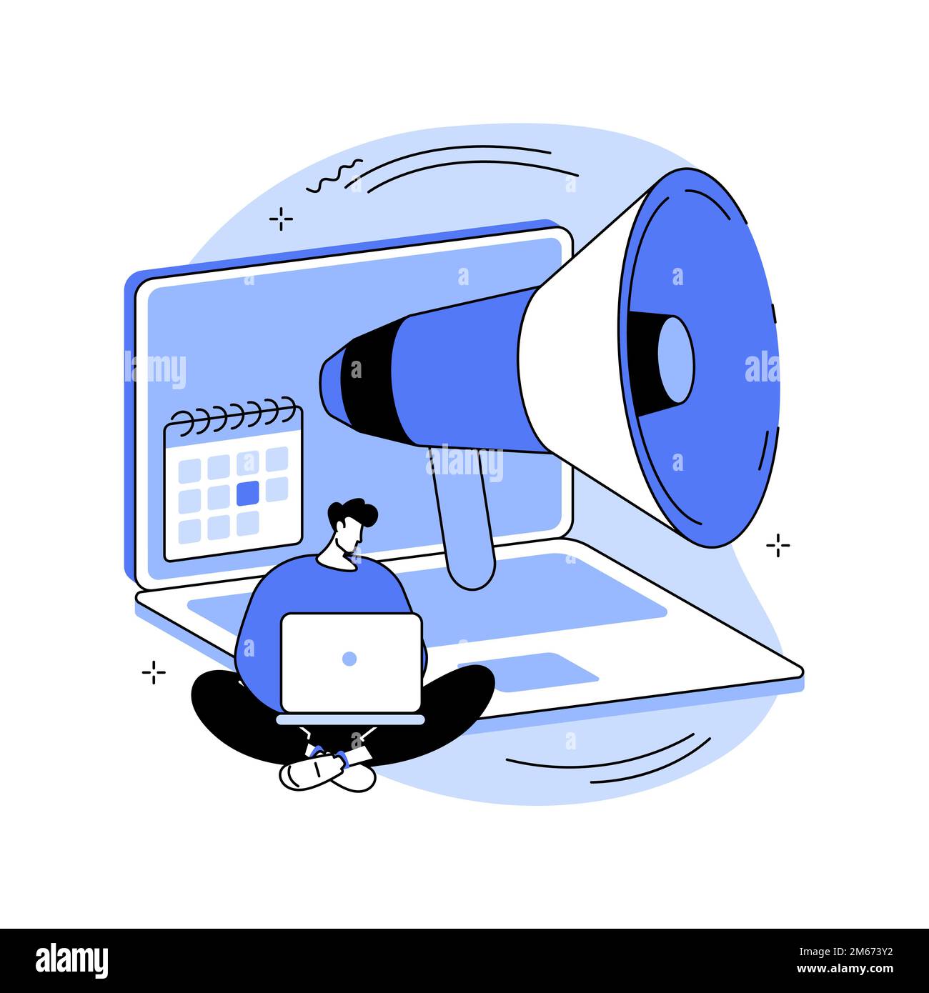 Regular blog posts abstract concept vector illustration. Content ...