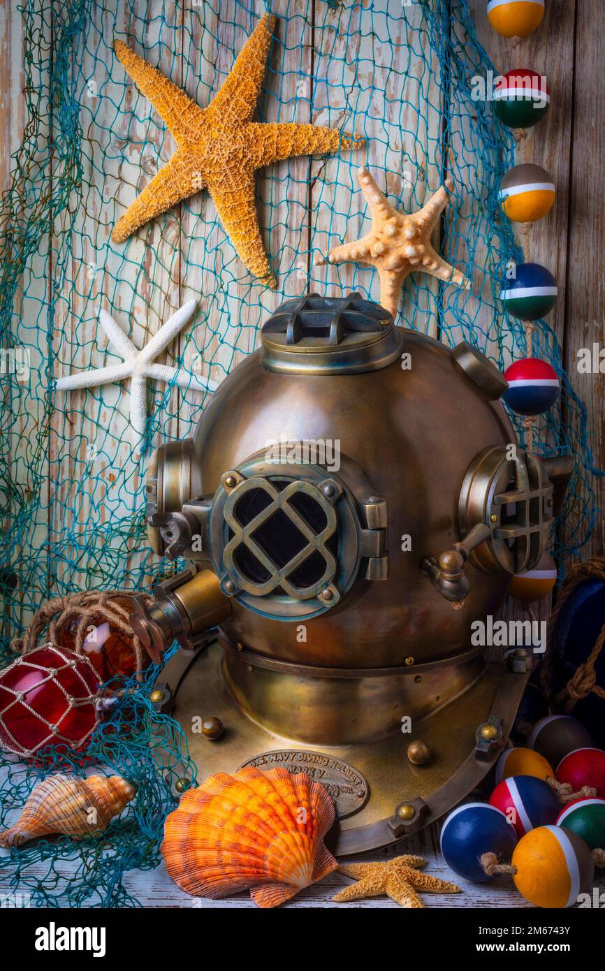 Diving Helmet Still Life Stock Photo - Alamy