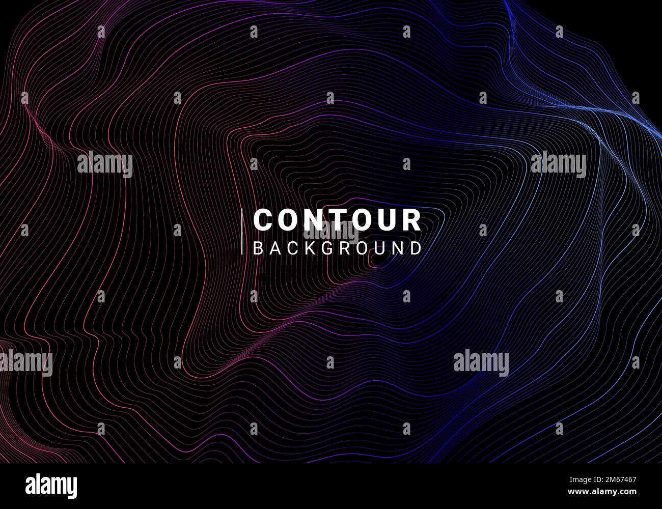 Blue and pink abstract map contour lines background Stock Vector Image ...