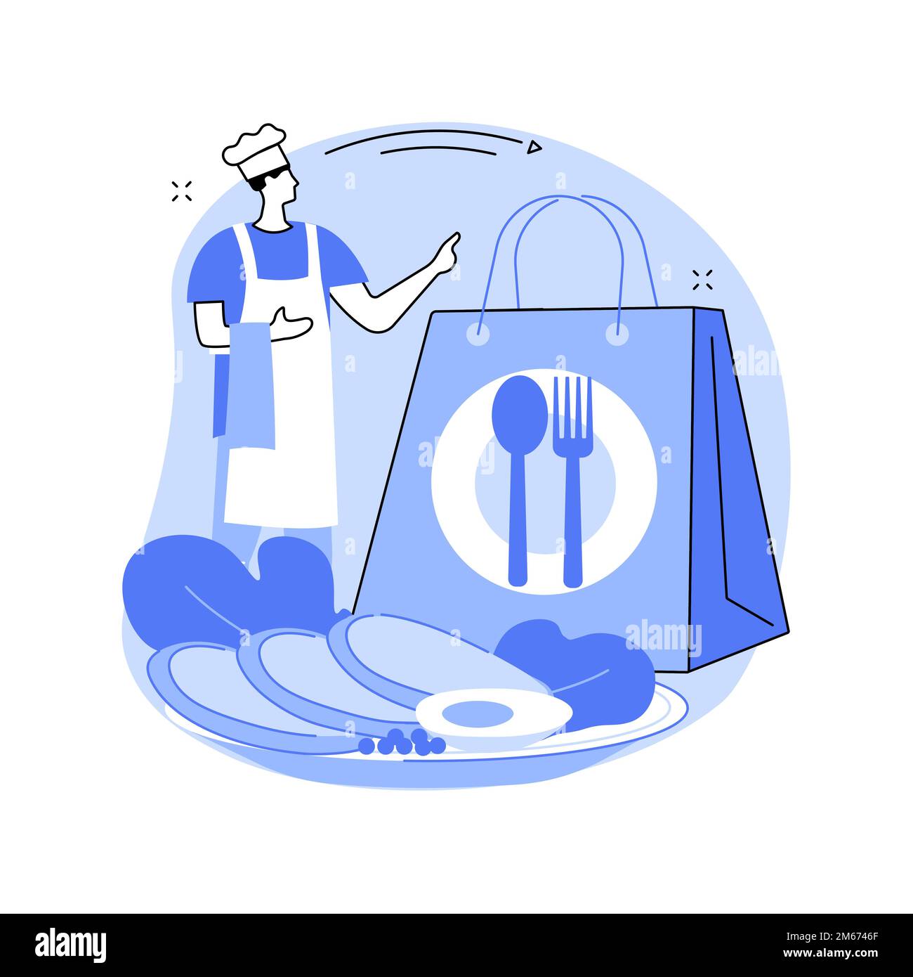 Meal prep service abstract concept vector illustration. Healthy meal ...