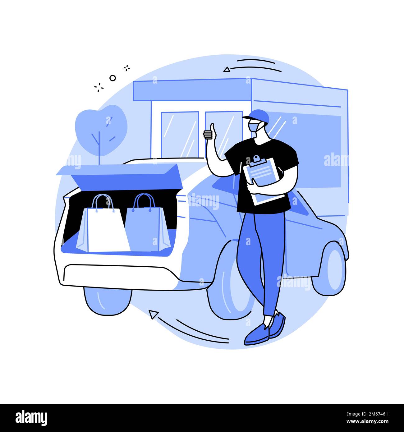 Leaving grocery store Stock Vector Images - Alamy