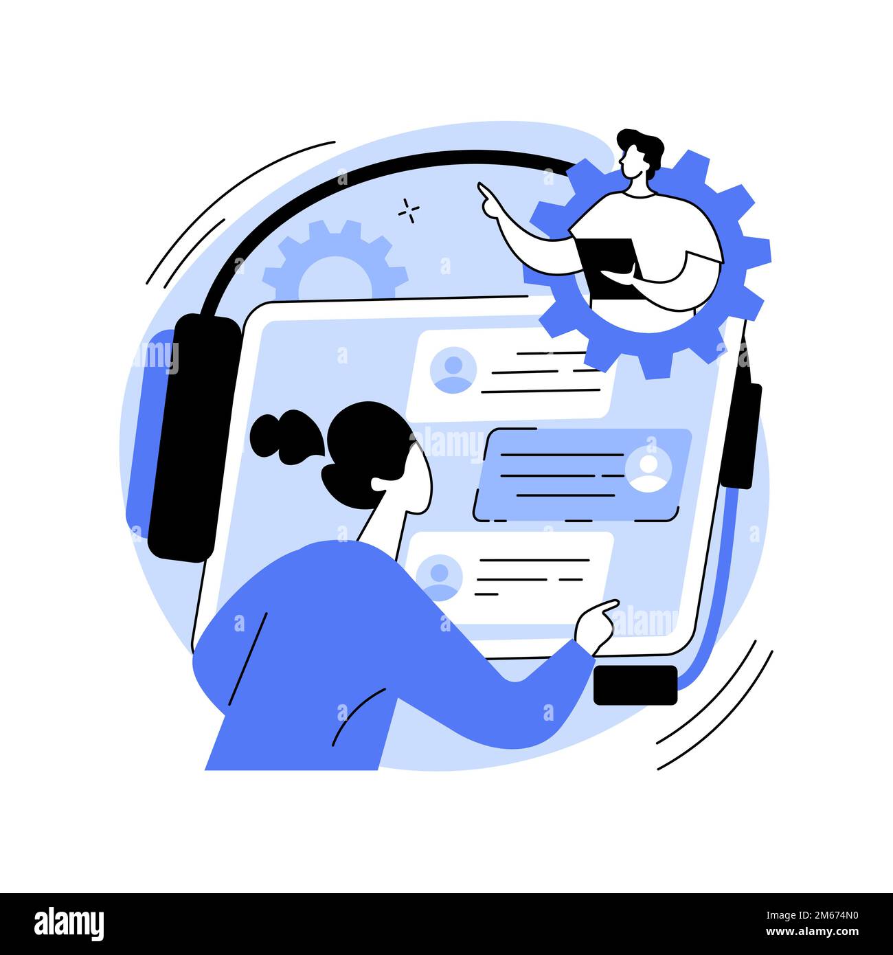 Customer self-service abstract concept vector illustration. E-support ...