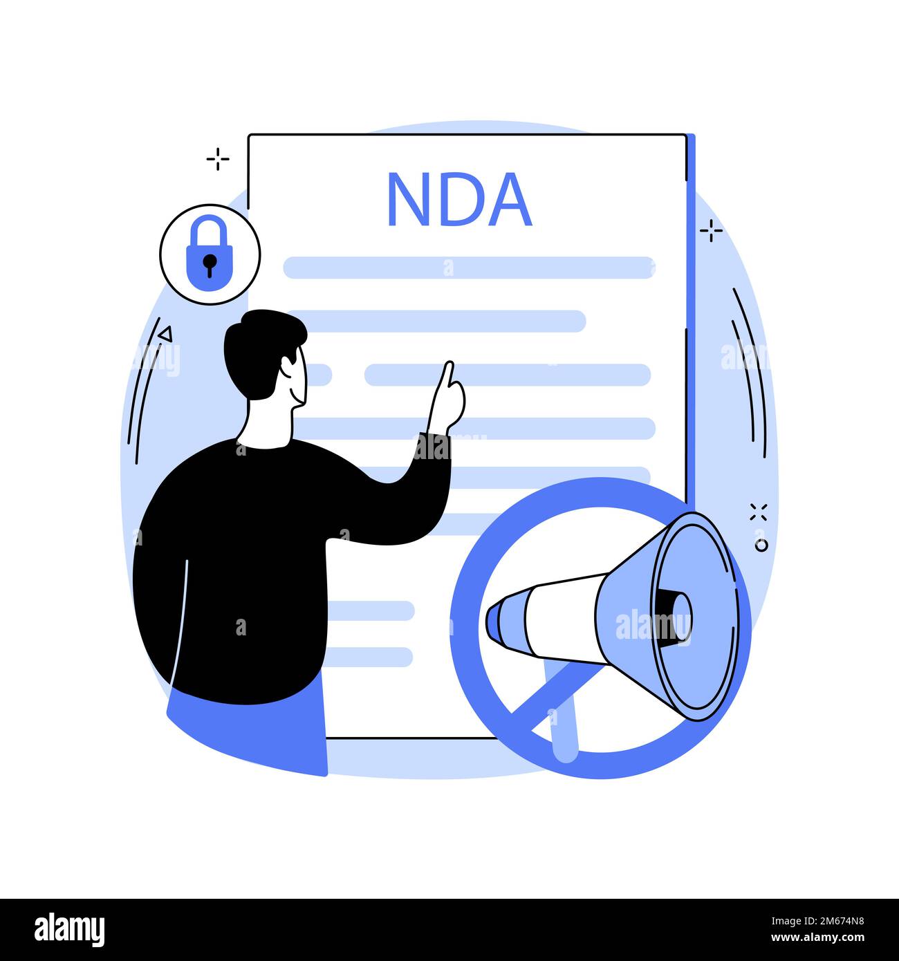 Nondisclosure agreement abstract concept vector illustration ...