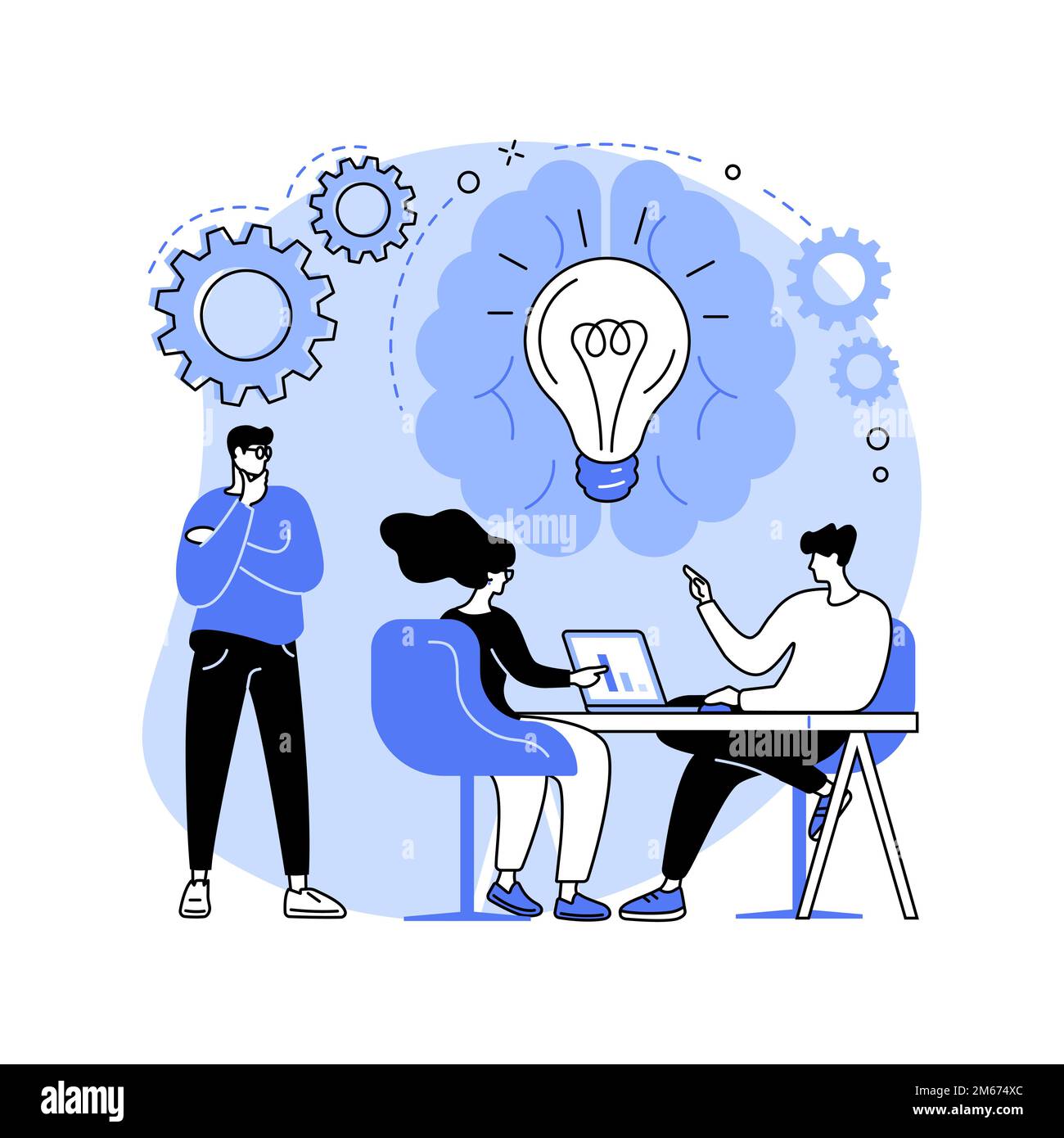 Brainstorming Abstract Concept Vector Illustration Teamwork Brainstorming Tools Idea