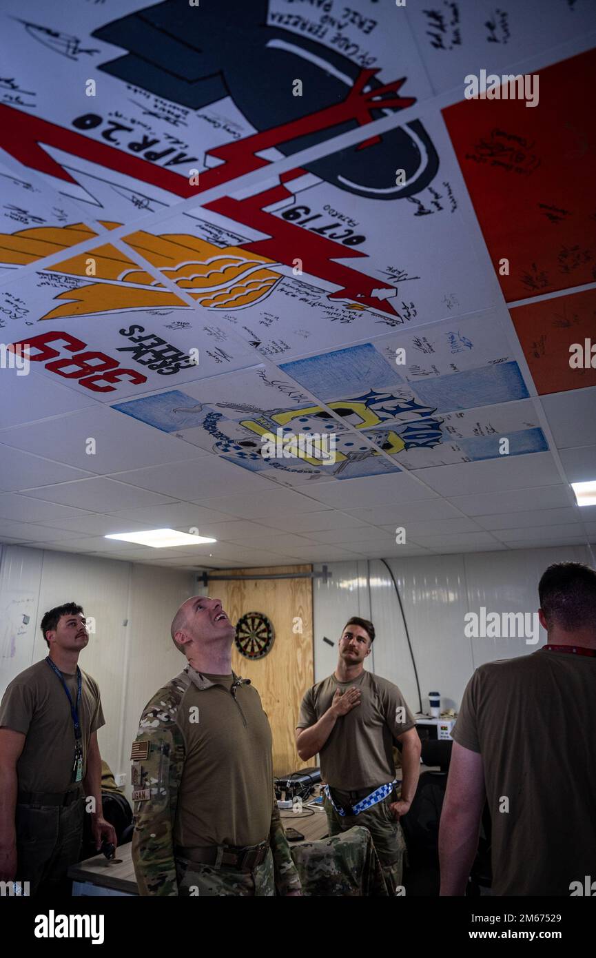 Team members from the 55th Expeditionary Fighter Generation Squadron ...